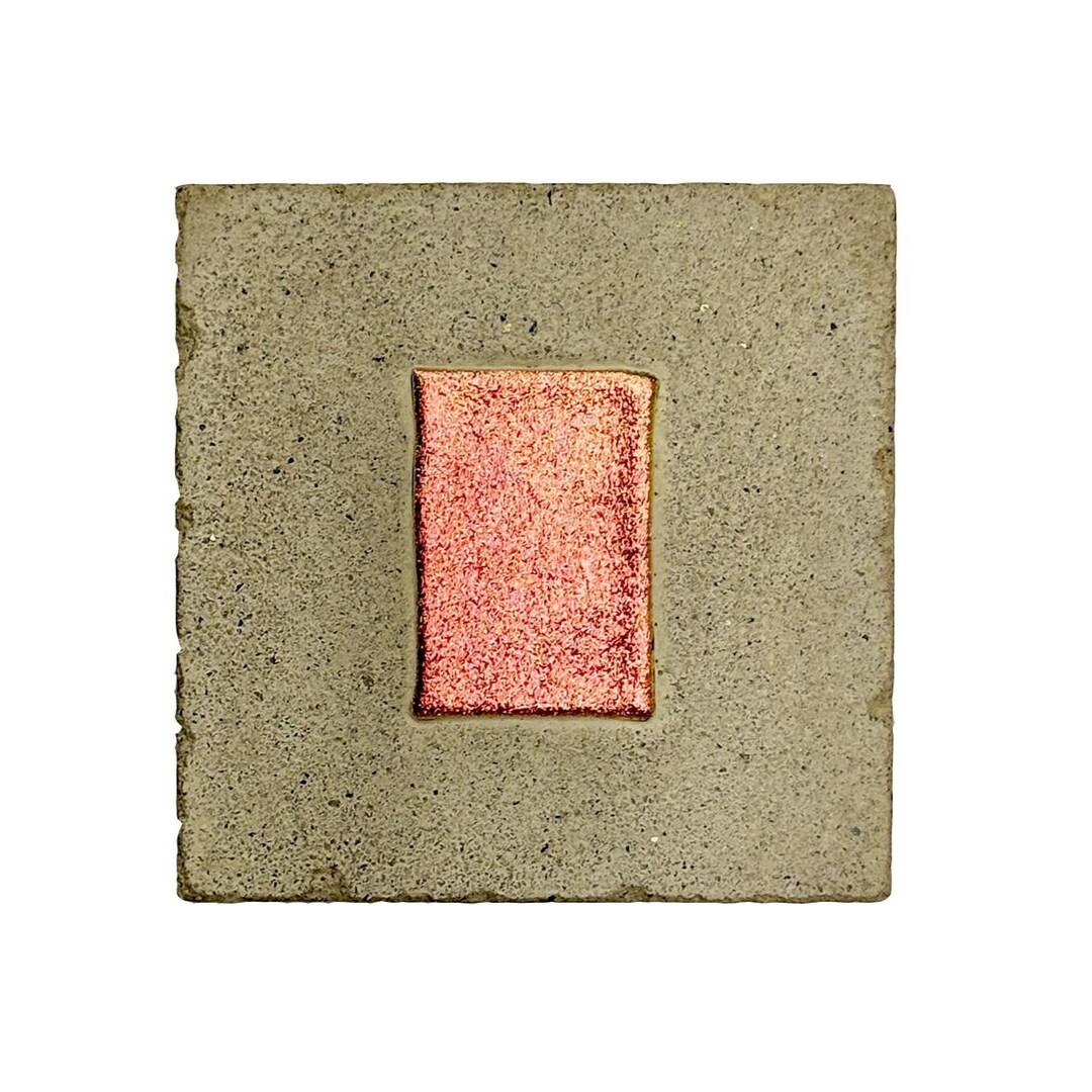 Copper Dichroic Glass & Cement Decorative Tile - Etsy