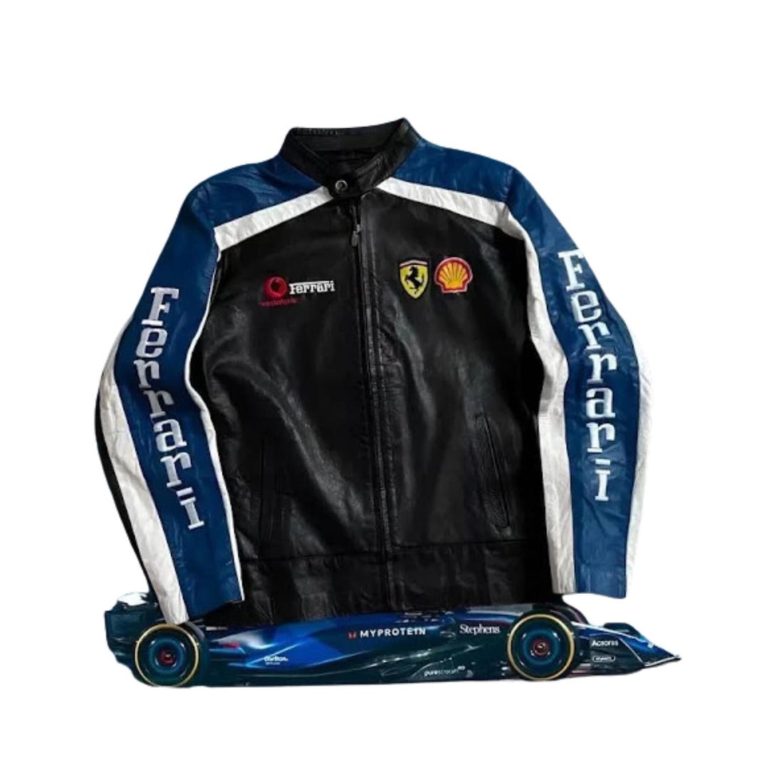 Ferrari Bomber Black Jacket | Ferrari Biker Jacket | Black Bomber | Men ...