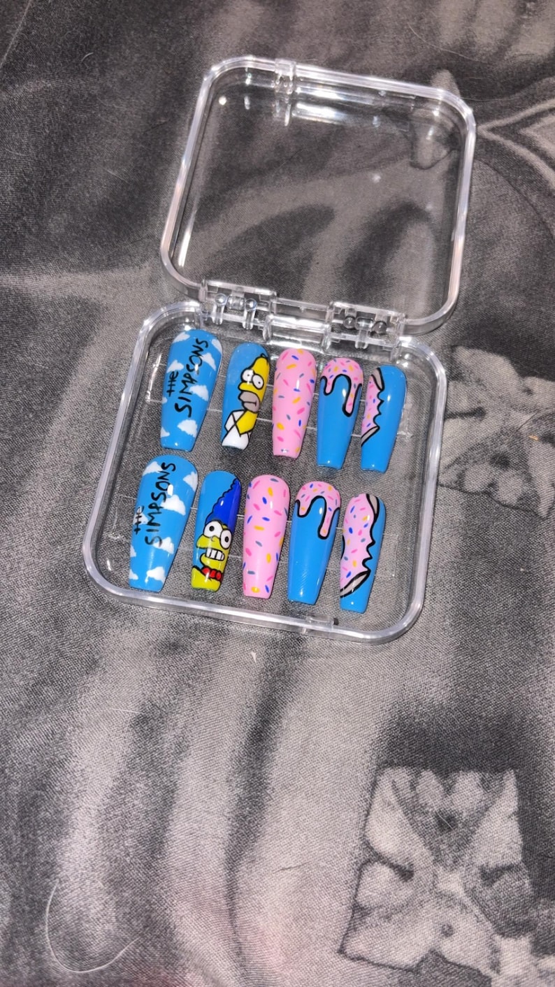 Simpson Press on Nails - Etsy