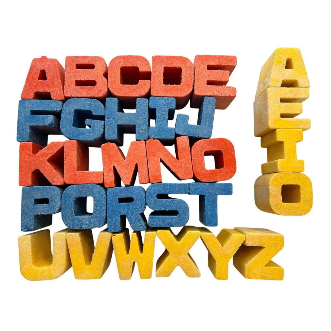 Mattel Tuff Stuff Letters 1971 Alphabet Set 26 Letters Plus 4 Extra ...
