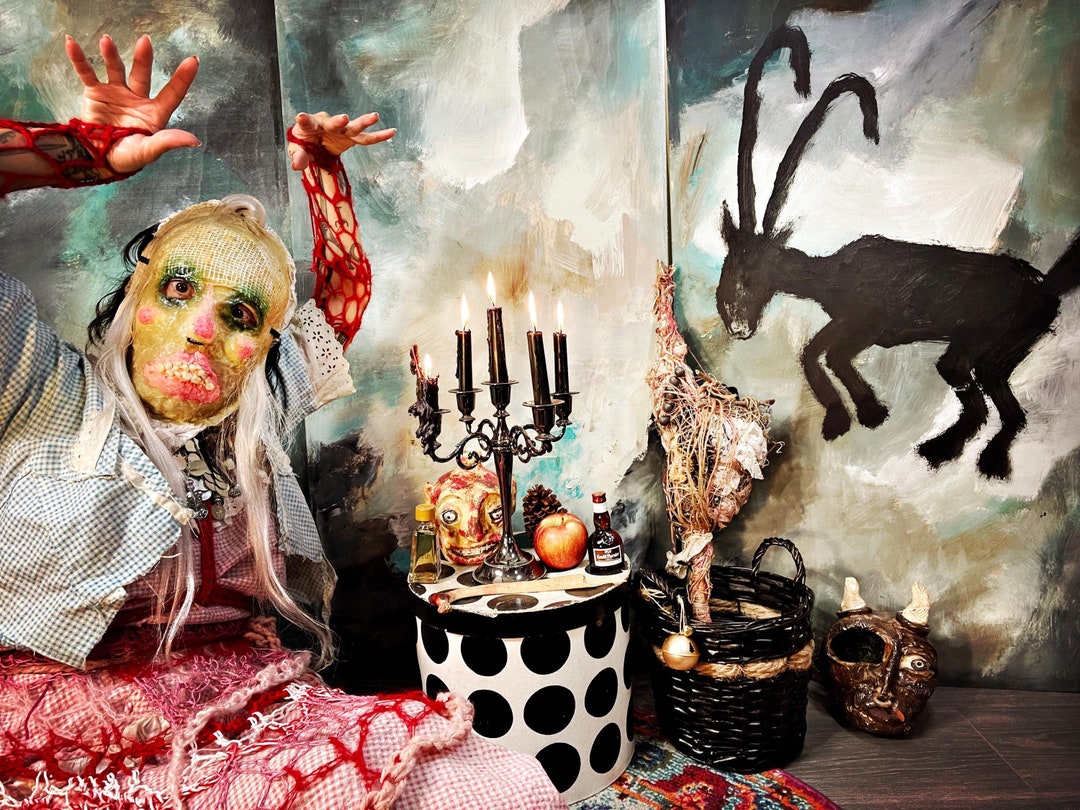 Creepy Halloween Mask, Scary Latex Masks, Vintage Style Carnival Mask ...