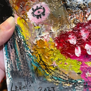 Abstract Art Painting, Dark Art Devil Textured Outsider Art, Art Brut ...