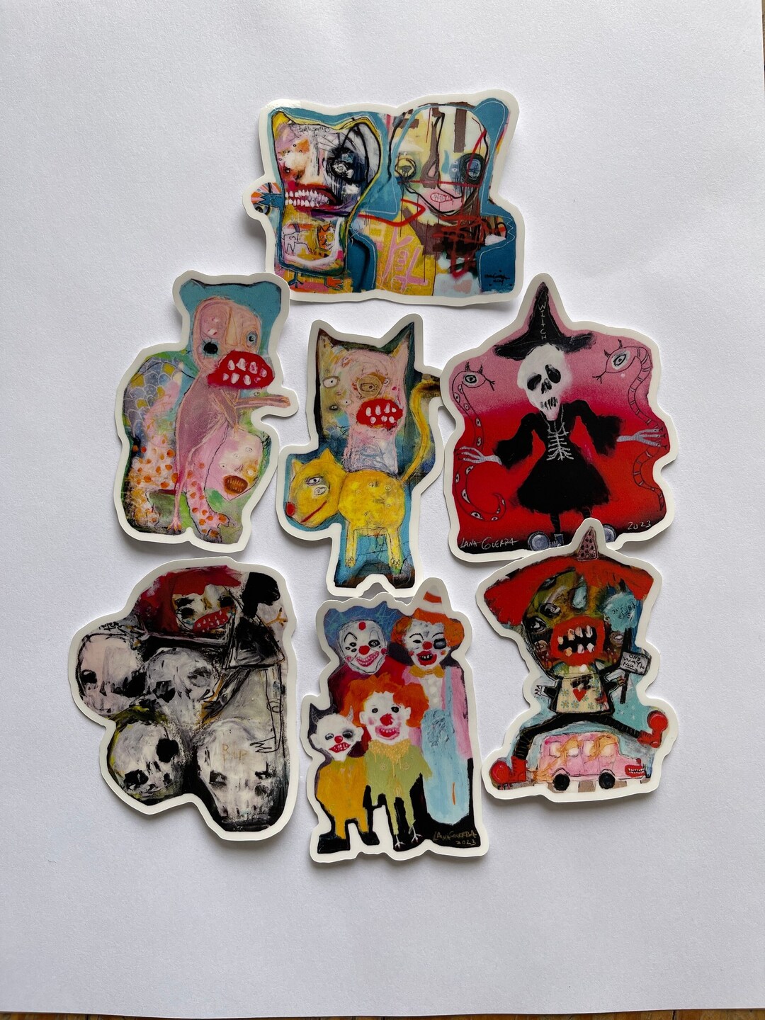 Cute Vinyl Sticker Pack, Creepy Cute Animals, Crude Things, Art Brut ...
