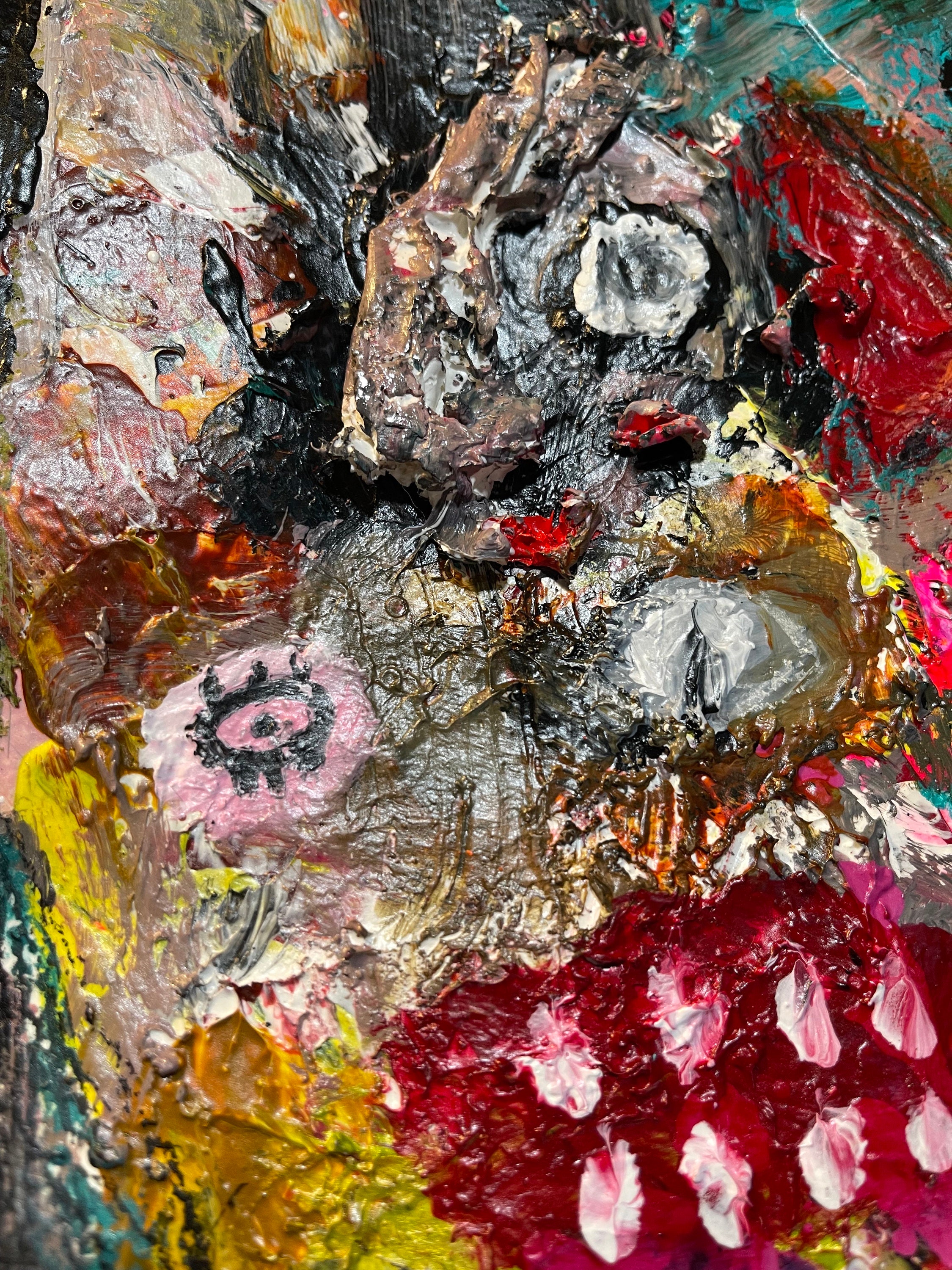 Abstract Art Painting, Dark Art Devil Textured Outsider Art, Art Brut ...