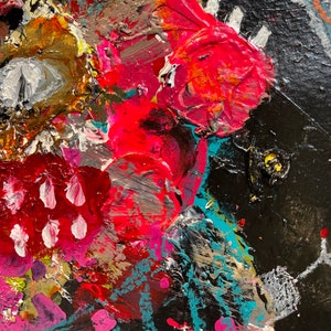 Abstract Art Painting, Dark Art Devil Textured Outsider Art, Art Brut ...