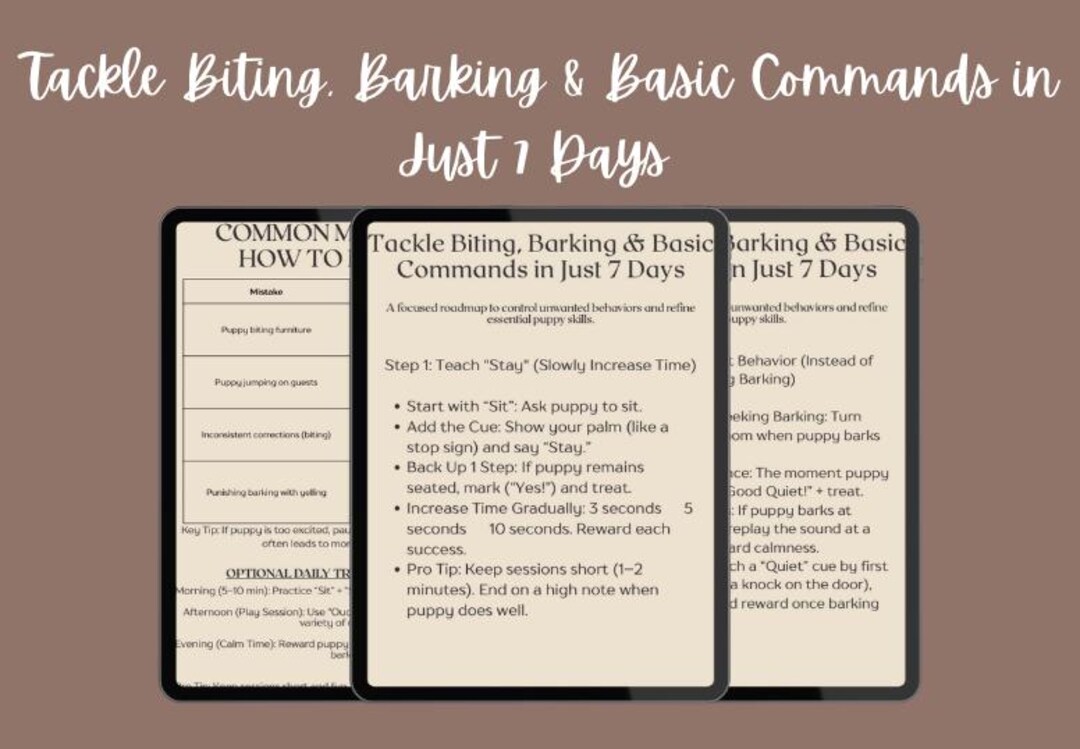 Tackle Biting, Barking & Basic Commands in Just 7 Days - Etsy