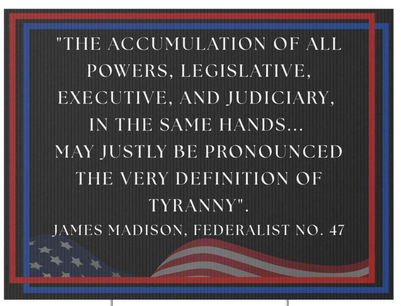 James Madison Anti-tyranny Quote Yard Sign: Political Statement - Etsy