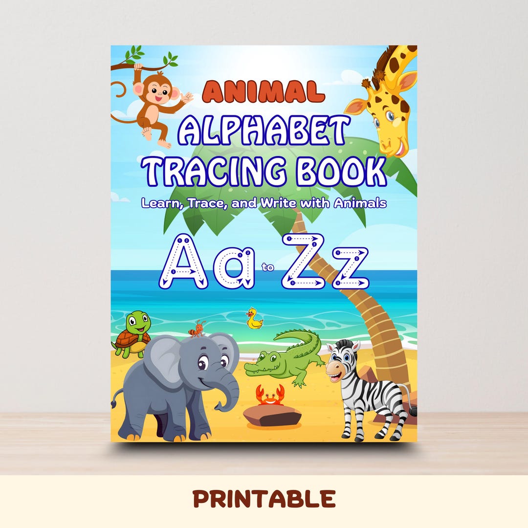 Animal Alphabet Tracing Worksheets A-Z | Preschool Handwriting Practice ...