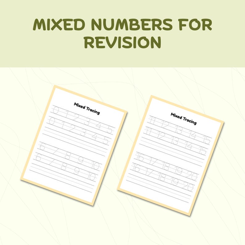 20 Number Tracing Worksheets 0–20 | Preschool Printable Workbook | Kids ...