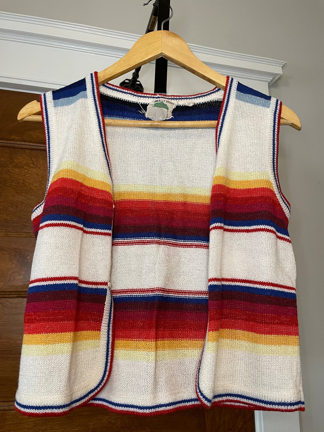 Vintage 1970s Knit Vest by Vintage Organically Grown by ARPEJA Size M ...