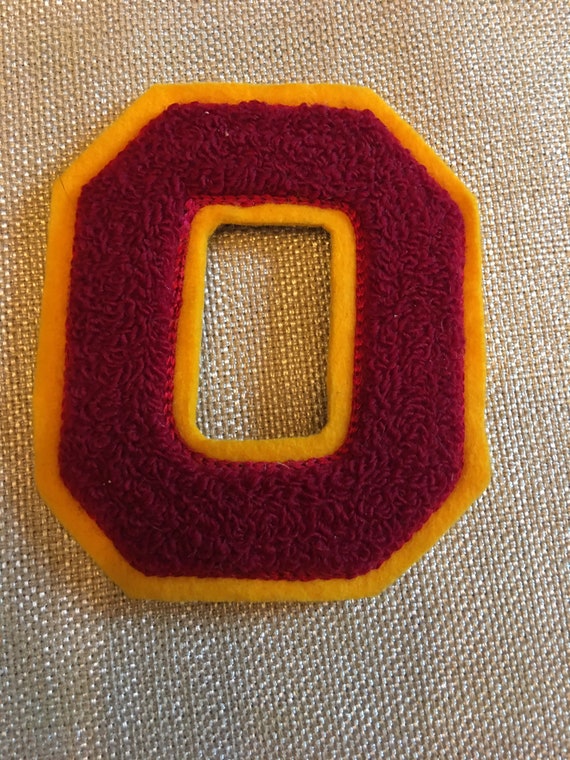 Varsity Letter Patch "O" Red High School Letter Patc… - Gem
