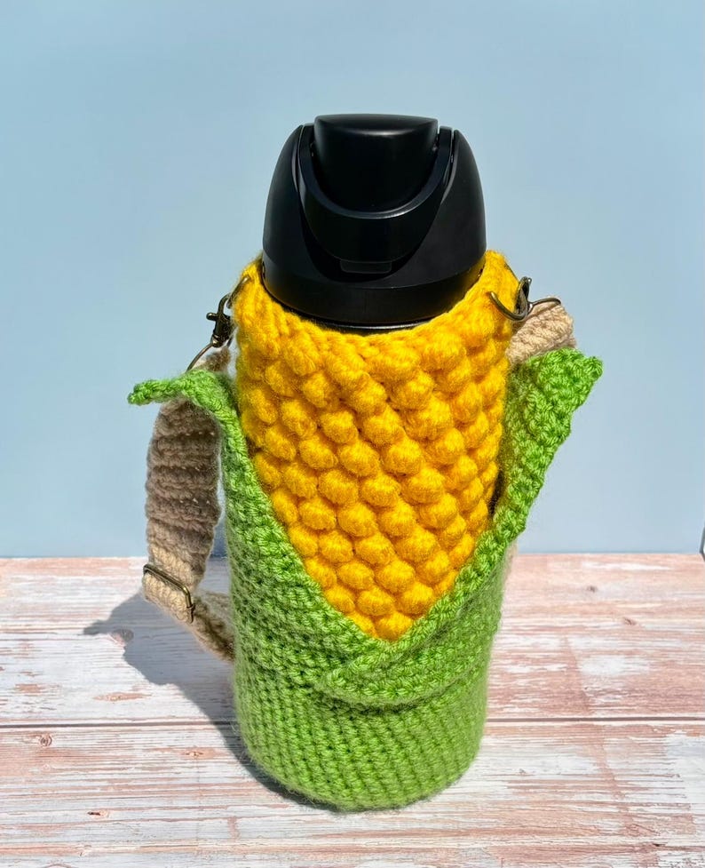 Crochet Corn Water Bottle Holder - Original Design by ...