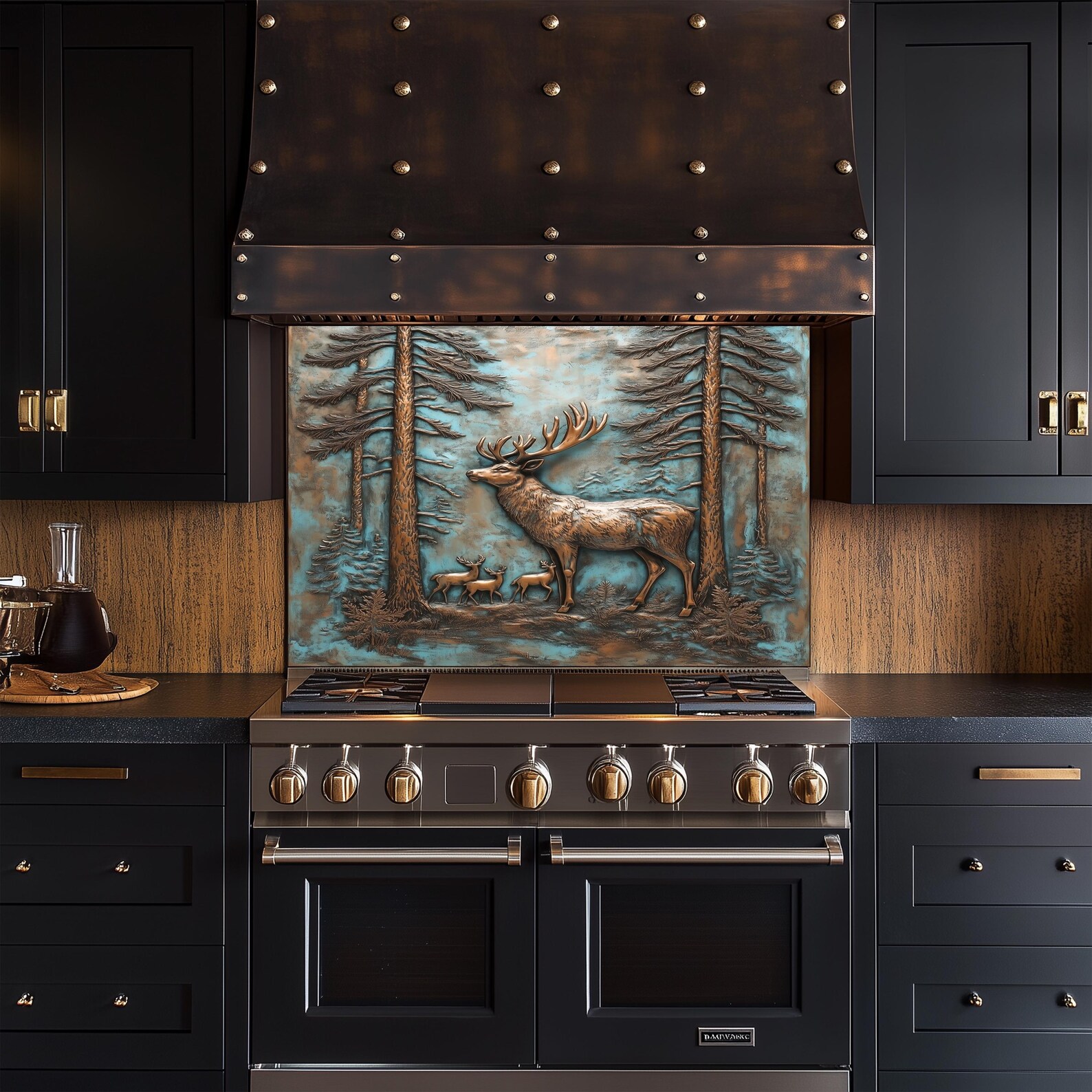 Deer Backsplash for Kitchen, Deer in the Woods Kitchen Backsplash ...