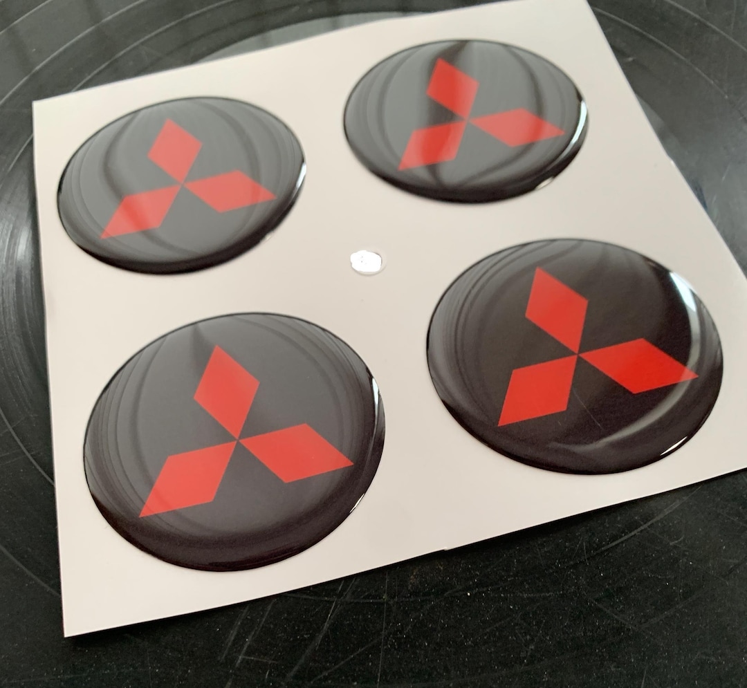 Mitsubishi 3D Print Flat Surface Tuning Emblem, Epoxy Resin Dome ...
