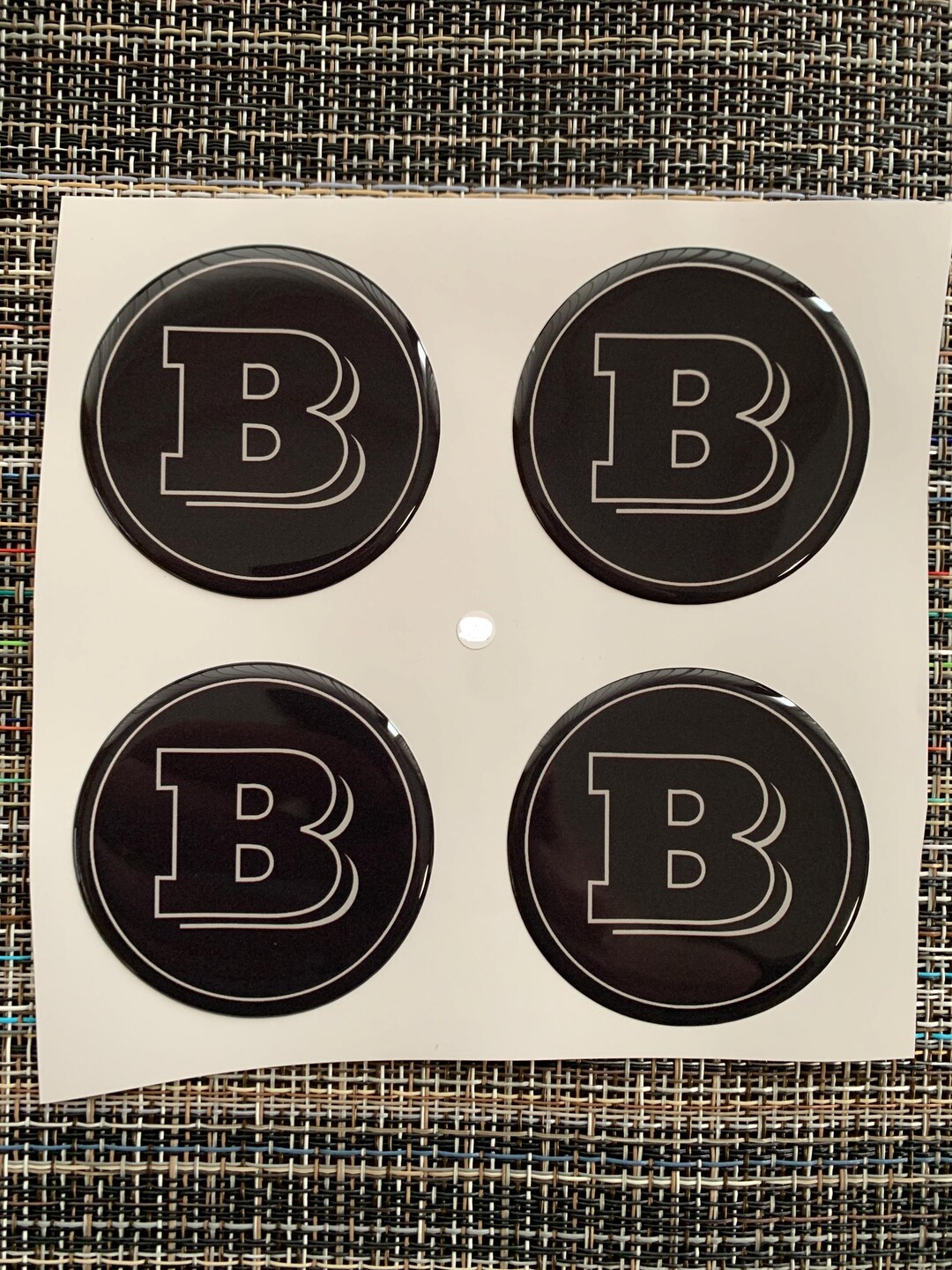 Brabus 3D Print Flat Surface Tuning Emblem, Epoxy Resin Dome Sticker, 4 ...