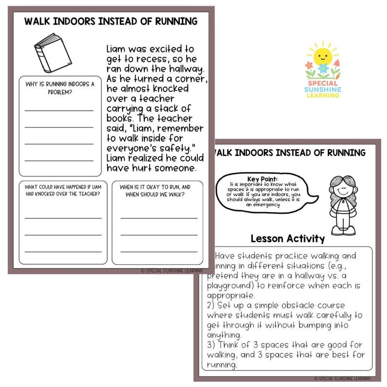Social Skills Story & Activities: School and Public Behavior - Etsy