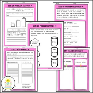 SEL: 'size of Problem' Social Emotional Activities - Etsy