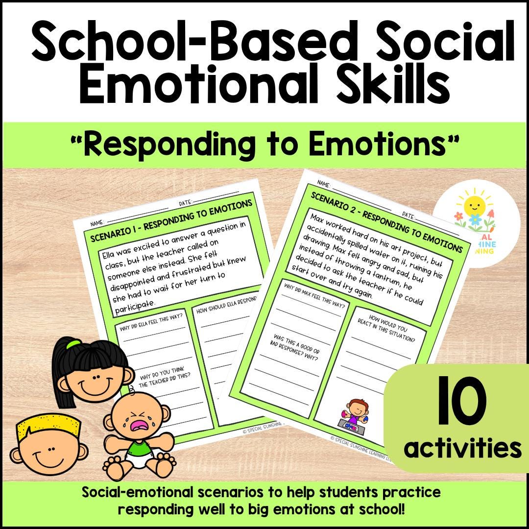 School-based Social-emotional Skills: "responding to Emotions" - Etsy
