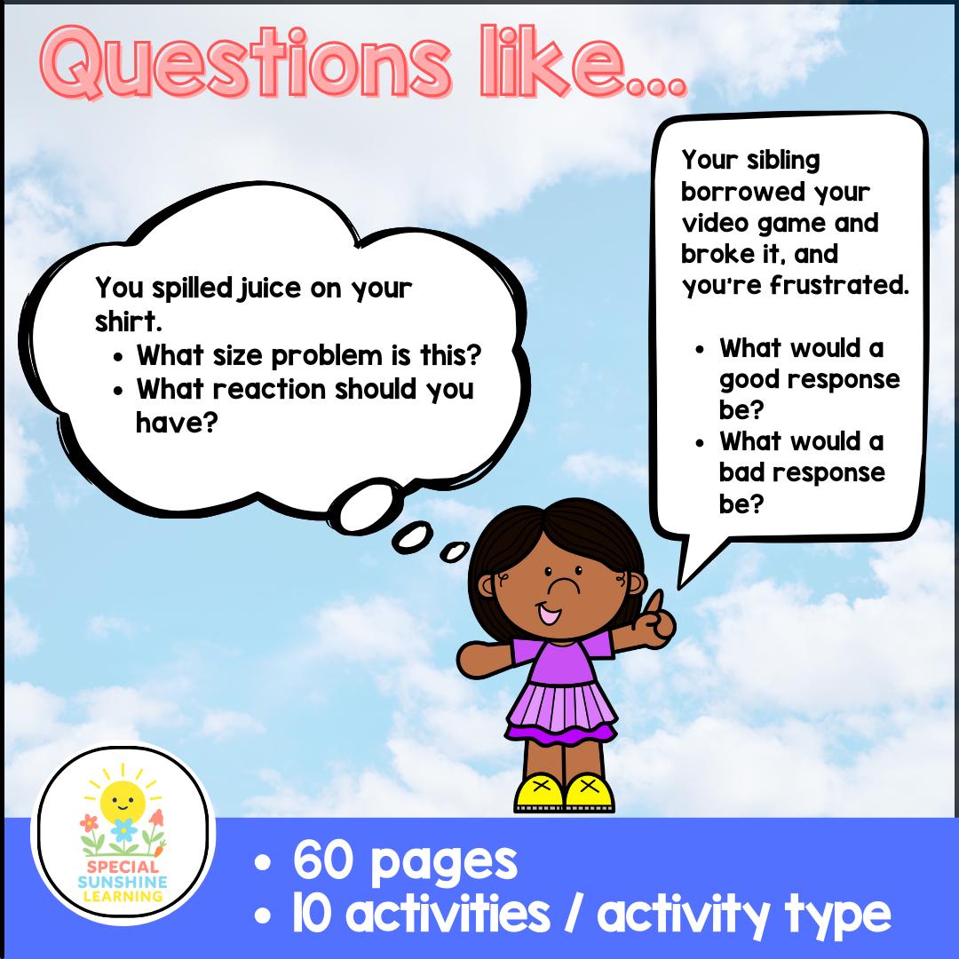 SEL: 'size of Problem' Social Emotional Activities - Etsy