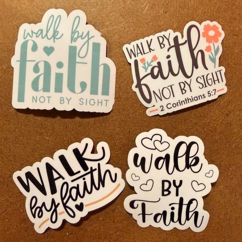 Walk by Faith Sticker • Christian Sticker • Bible Verse Decal - Etsy