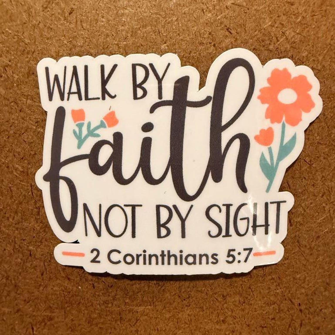 Walk by Faith Sticker • Christian Sticker • Bible Verse Decal - Etsy