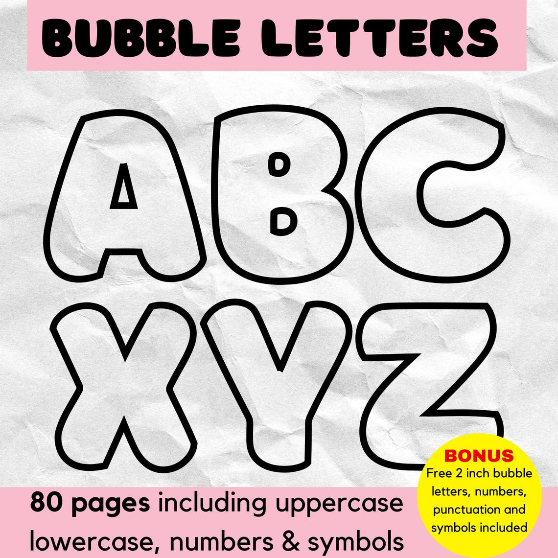 Large Bubble Letters Font Printable Letters Bubbly Lettering Bulletin ...