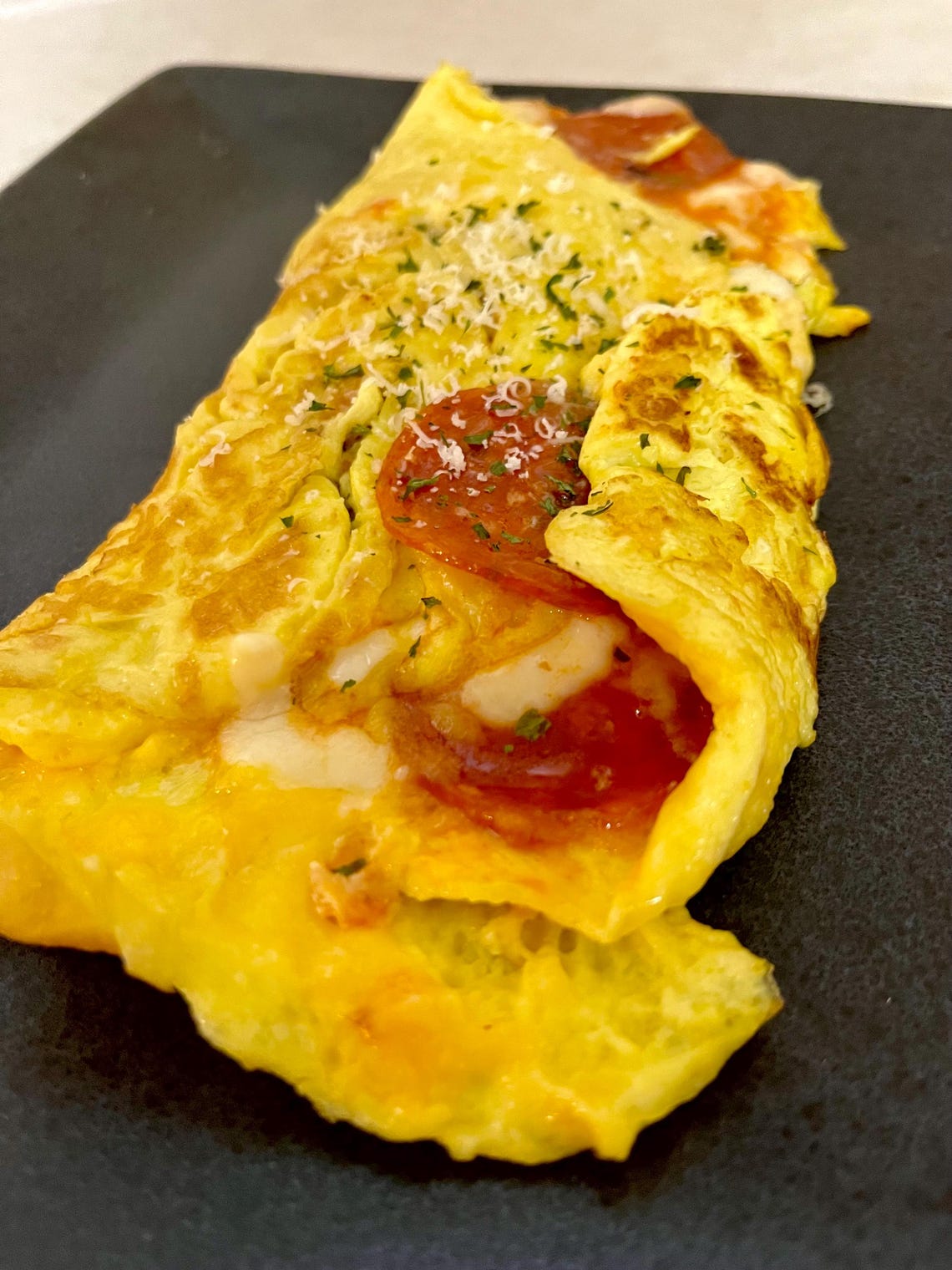 Pepperoni Pizza Omelette| Digital Recipe Card - Etsy