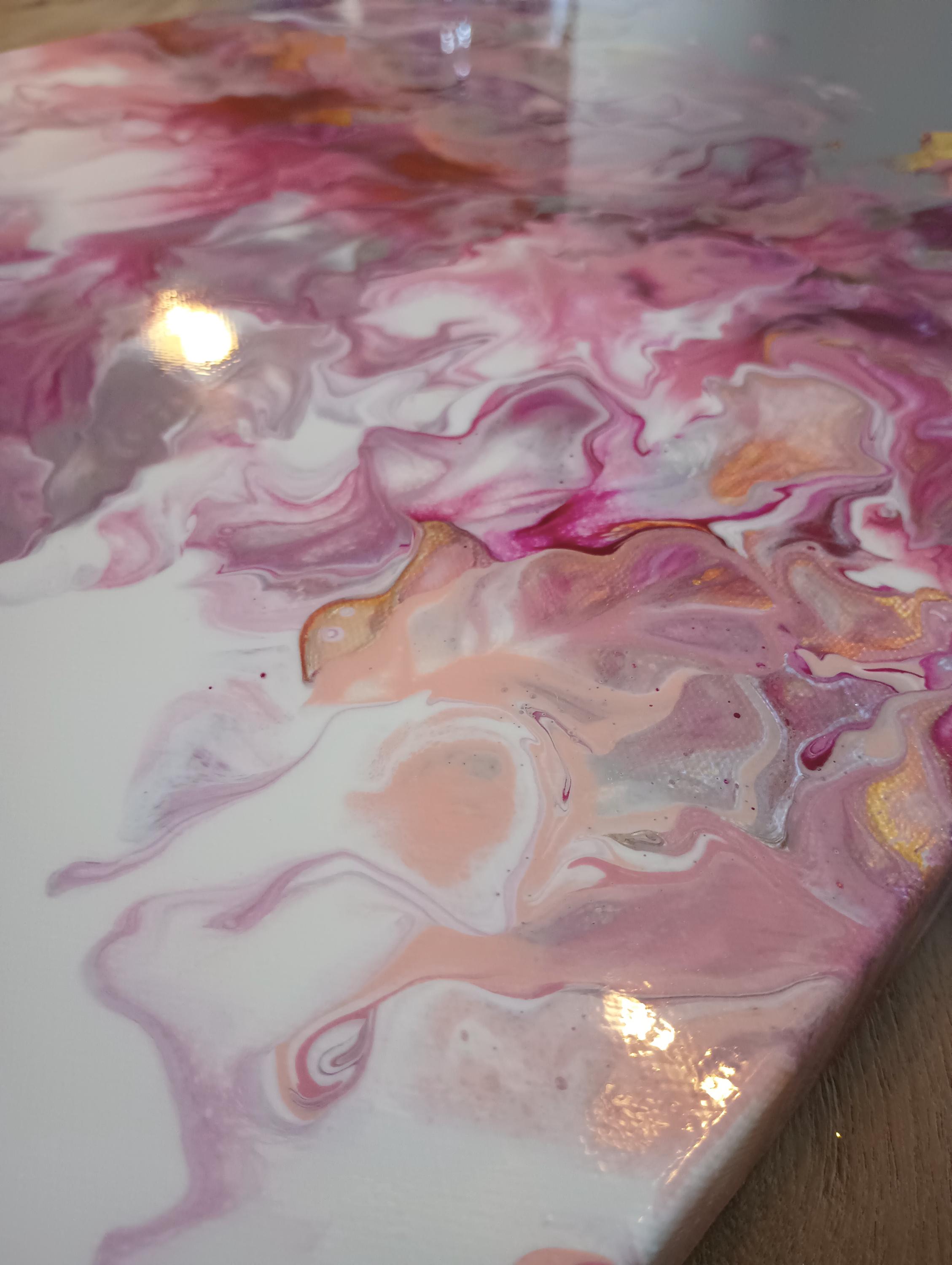 Blushed Pink Triptych, Original Hand Painted Artwork, Set of 3, Wall ...