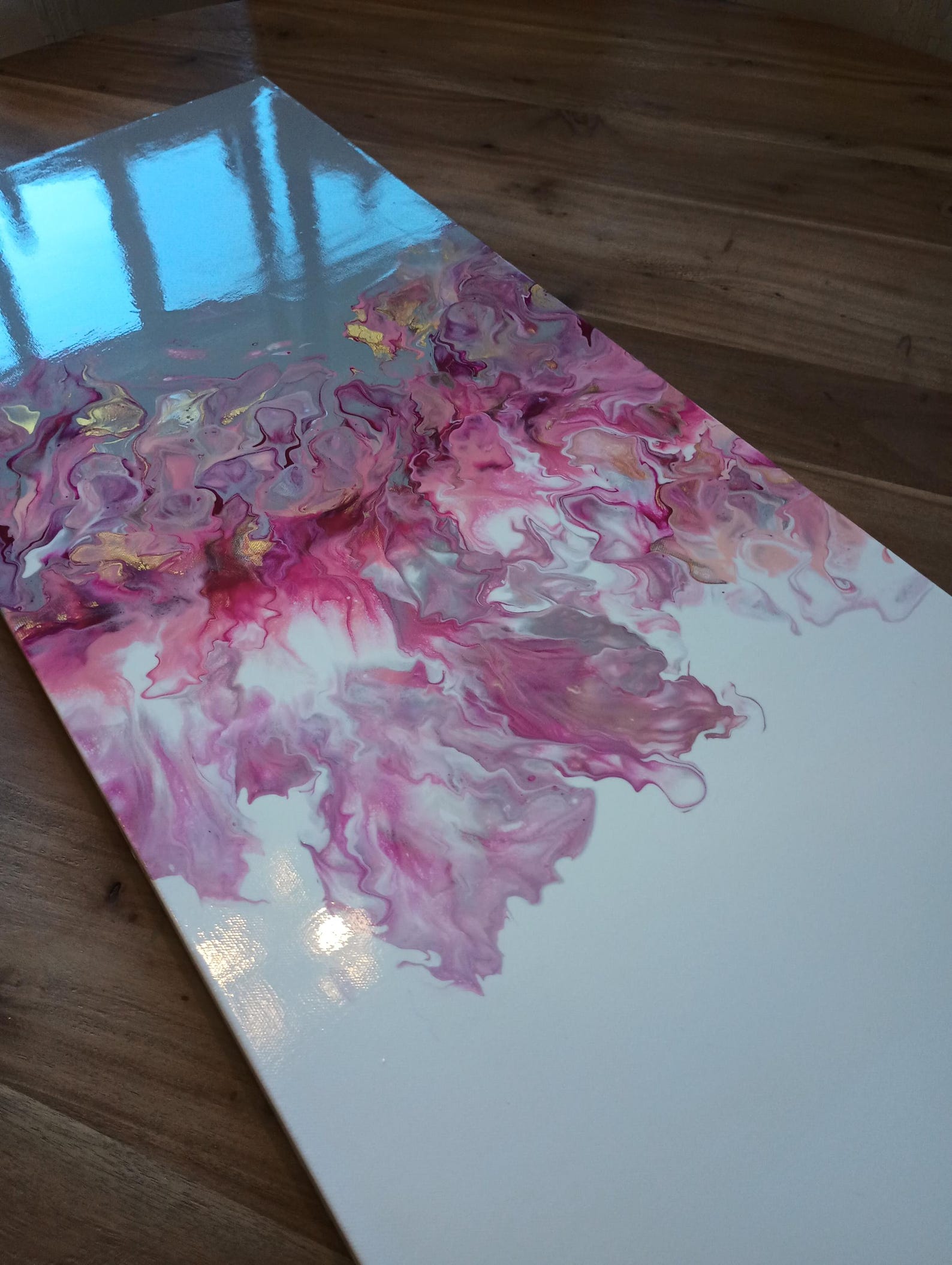 Blushed Pink Triptych, Original Hand Painted Artwork, Set of 3, Wall ...