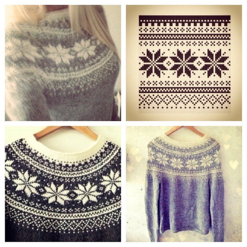 Knitting Pattern Beautiful Norwegian Sweater Instant - Etsy