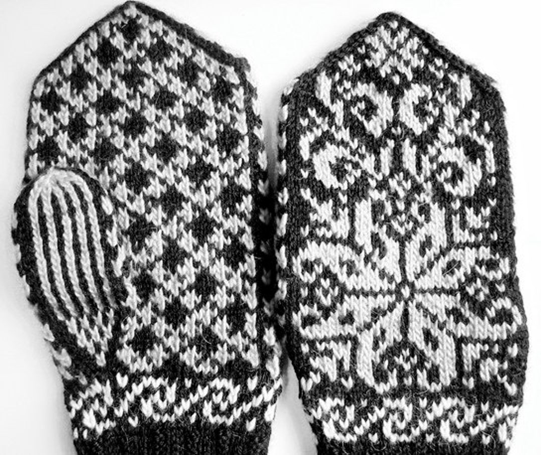 Erlends Mittens Pattern - Selbu - Pattern - Knitting Chart - Diagram ...