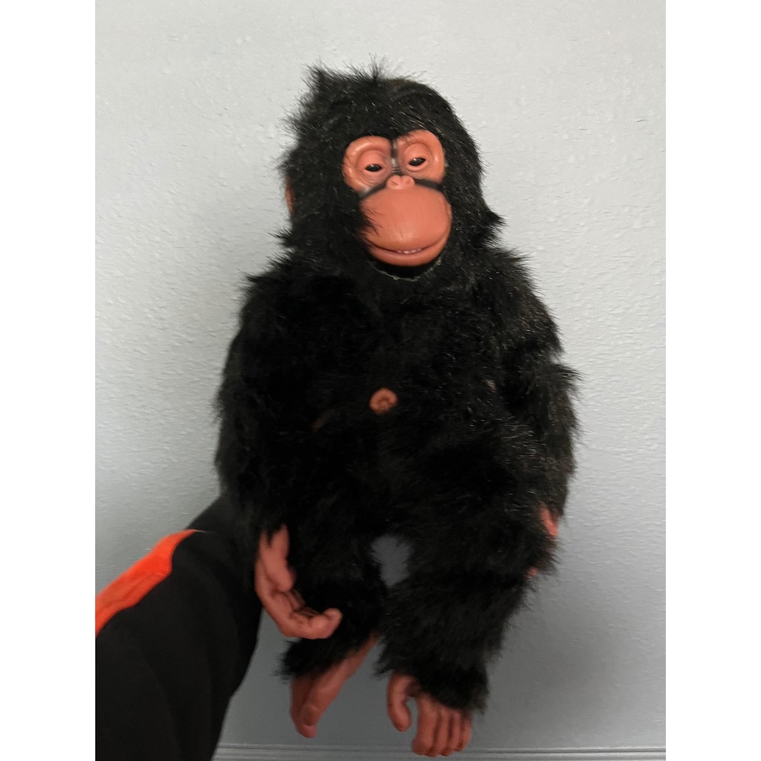 Scenario LLC Chimpanzee Monkey Plush Backpack Realistic Vinyl Face ...
