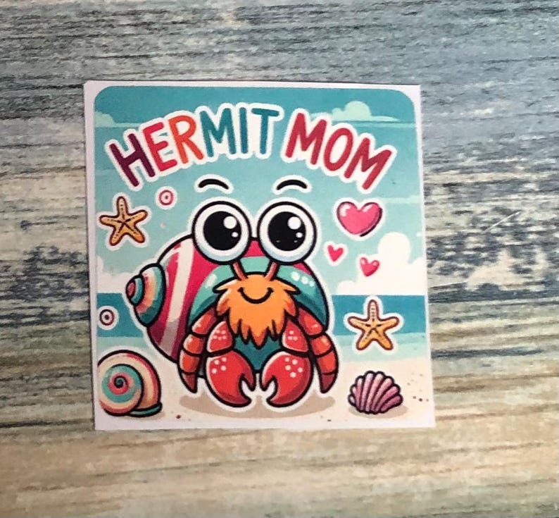 Hermit Mom/dad Sticker - Etsy