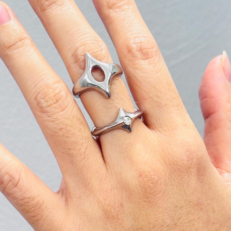 Star Rings Set Y2k - Etsy
