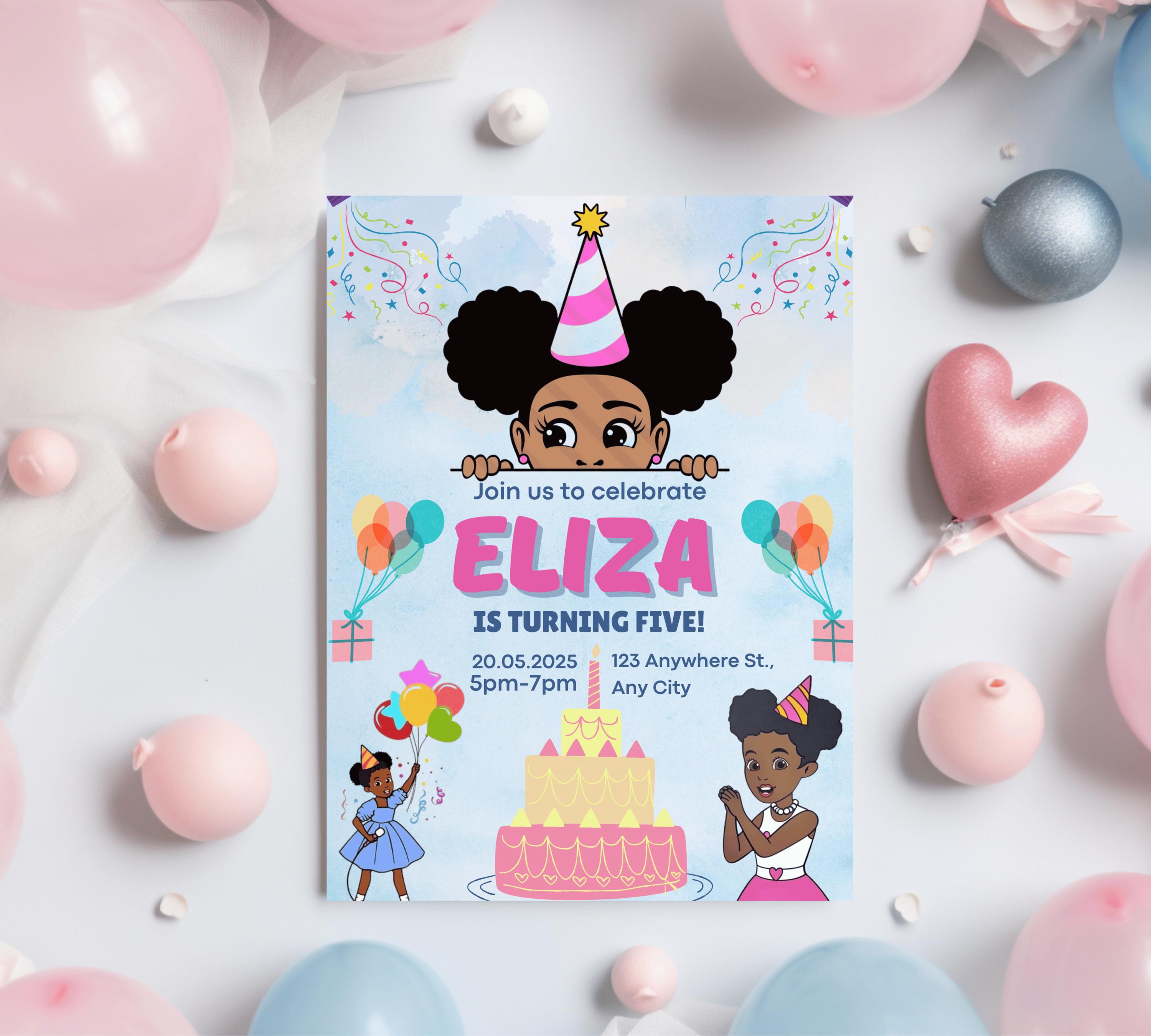 Editable Gracie's Corner Birthday Invitation, Editable Invite Instant ...