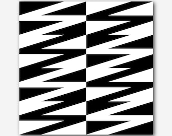 black and white triangle pattern