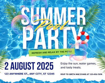 Summer Pool Party - Etsy