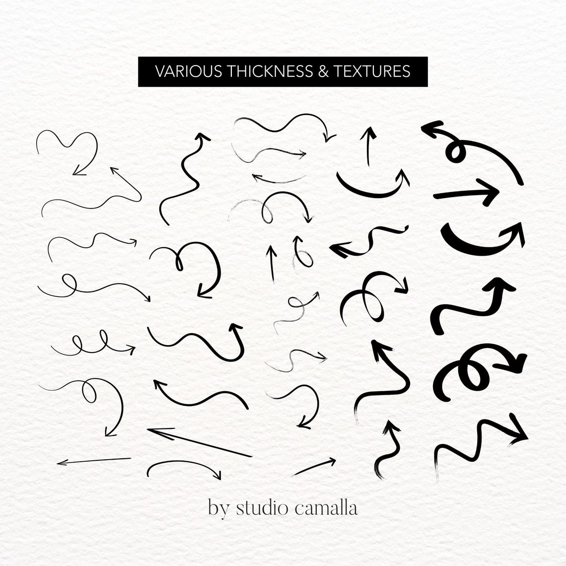 Hand Drawn Arrows SVG PNG | Doodle Arrow Clipart Bundle | Hand Drawn ...