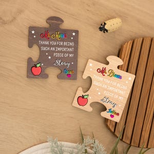Personalized Thank You Teacher Gift, Puzzle Piece Fridge Magnet ...