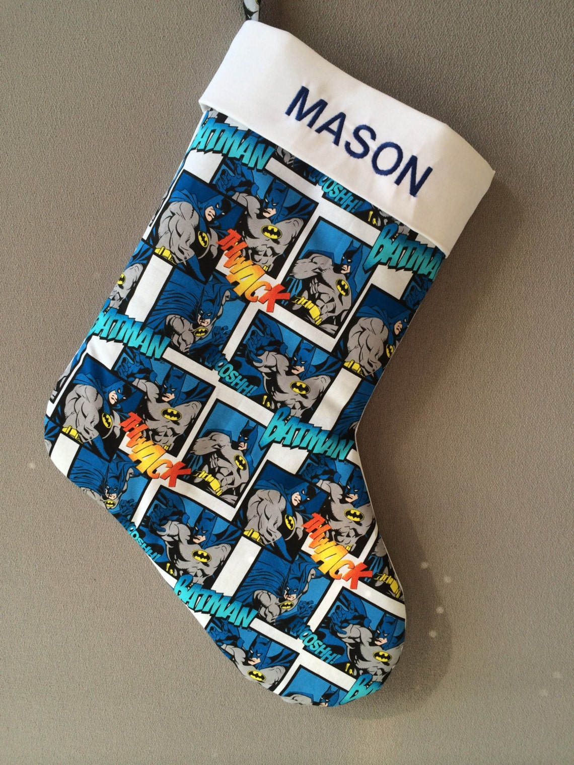 Personalize Your Stocking With Block Letter Embroidery - Etsy