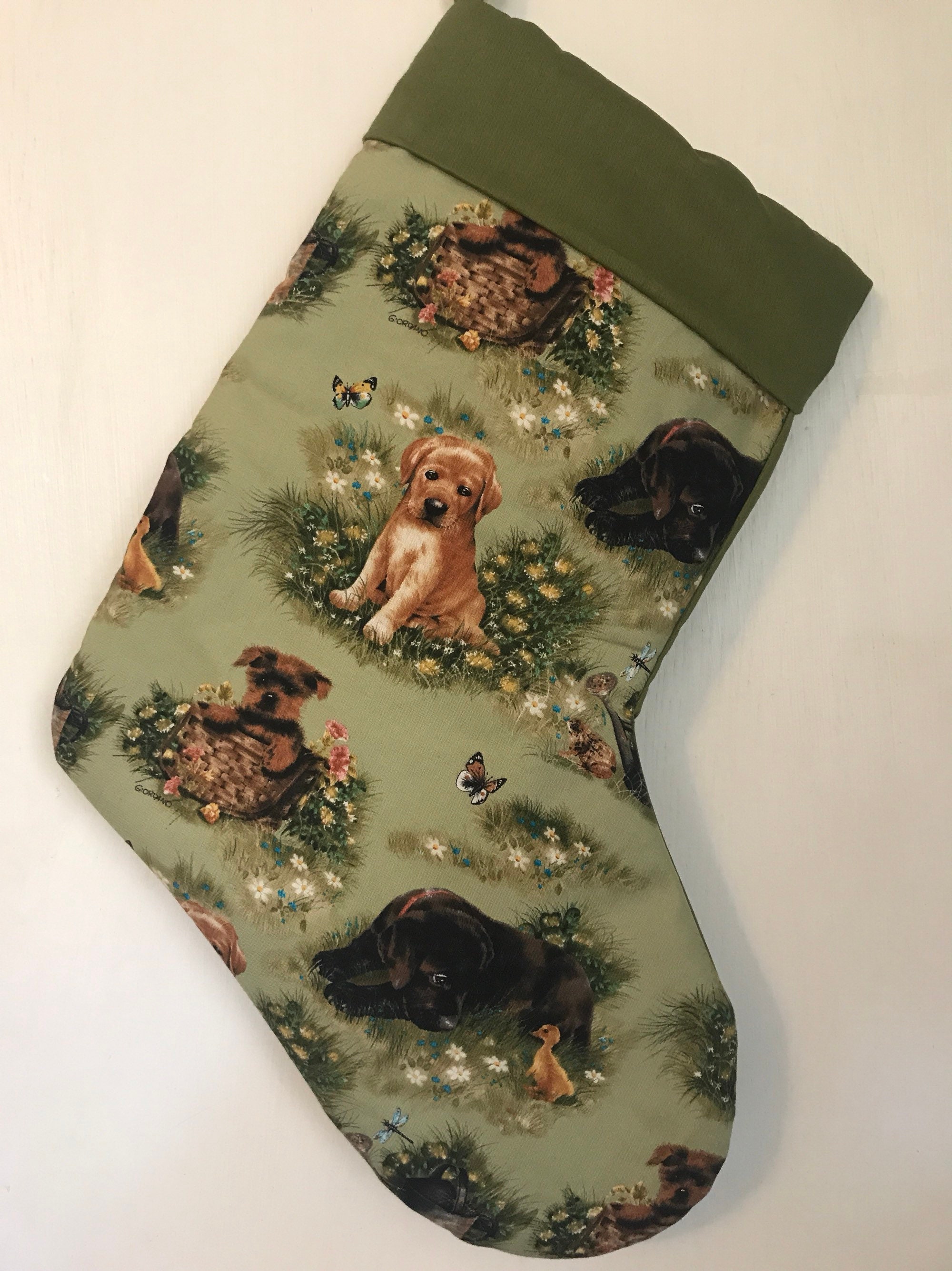 Lab Puppy Christmas Stocking can Be Personalized - Etsy