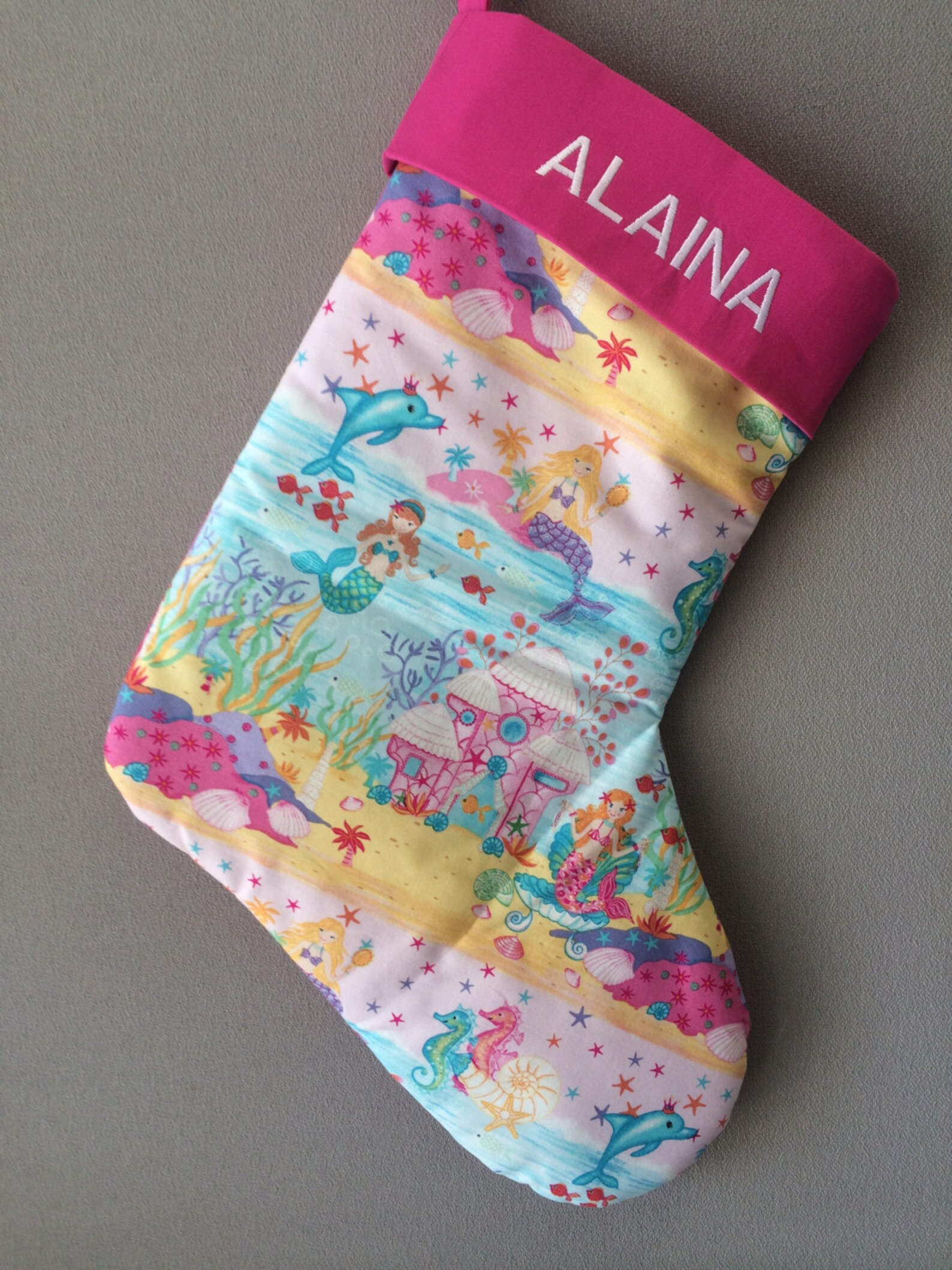 Personalize Your Stocking With Block Letter Embroidery - Etsy