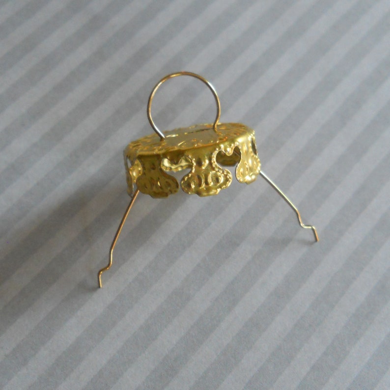 Metal Ornament Caps With Spring Loop - Gold or Silver - Set of 5 - Etsy