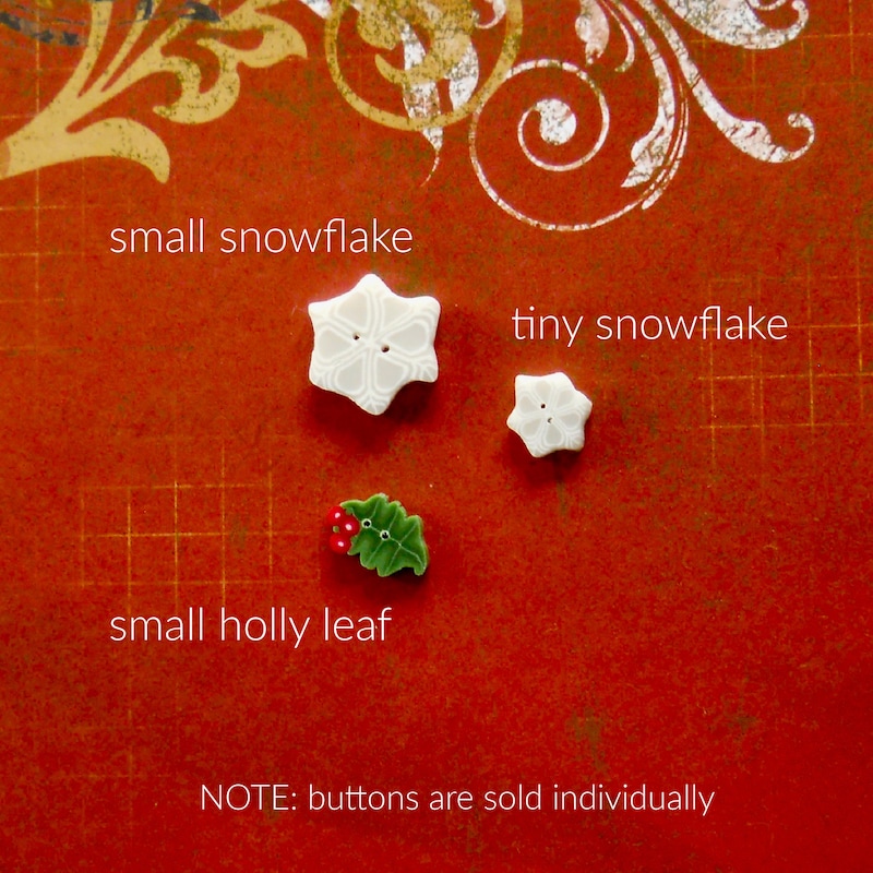 Snowflakes Buttons - Etsy