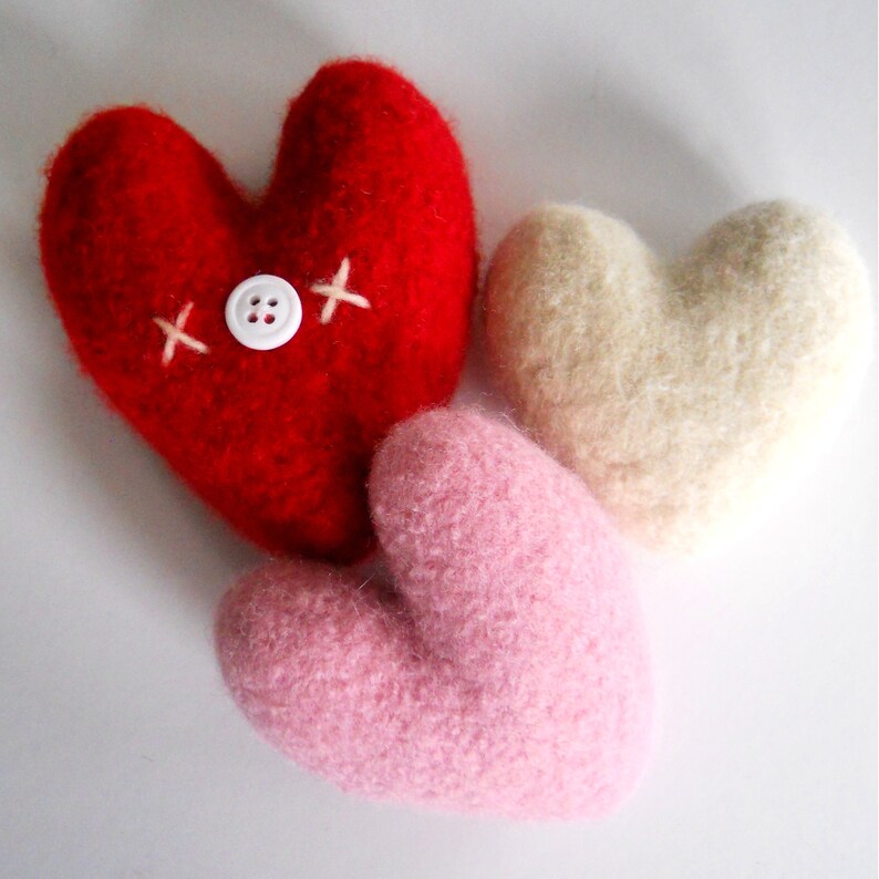 PDF-PATTERN. A Knit & Felt Wool Sweet Hearts Pattern. Great - Etsy