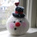 NEW PDF-PATTERN, Roly-poly Snowman Pincushion Design, Wool Snowman ...