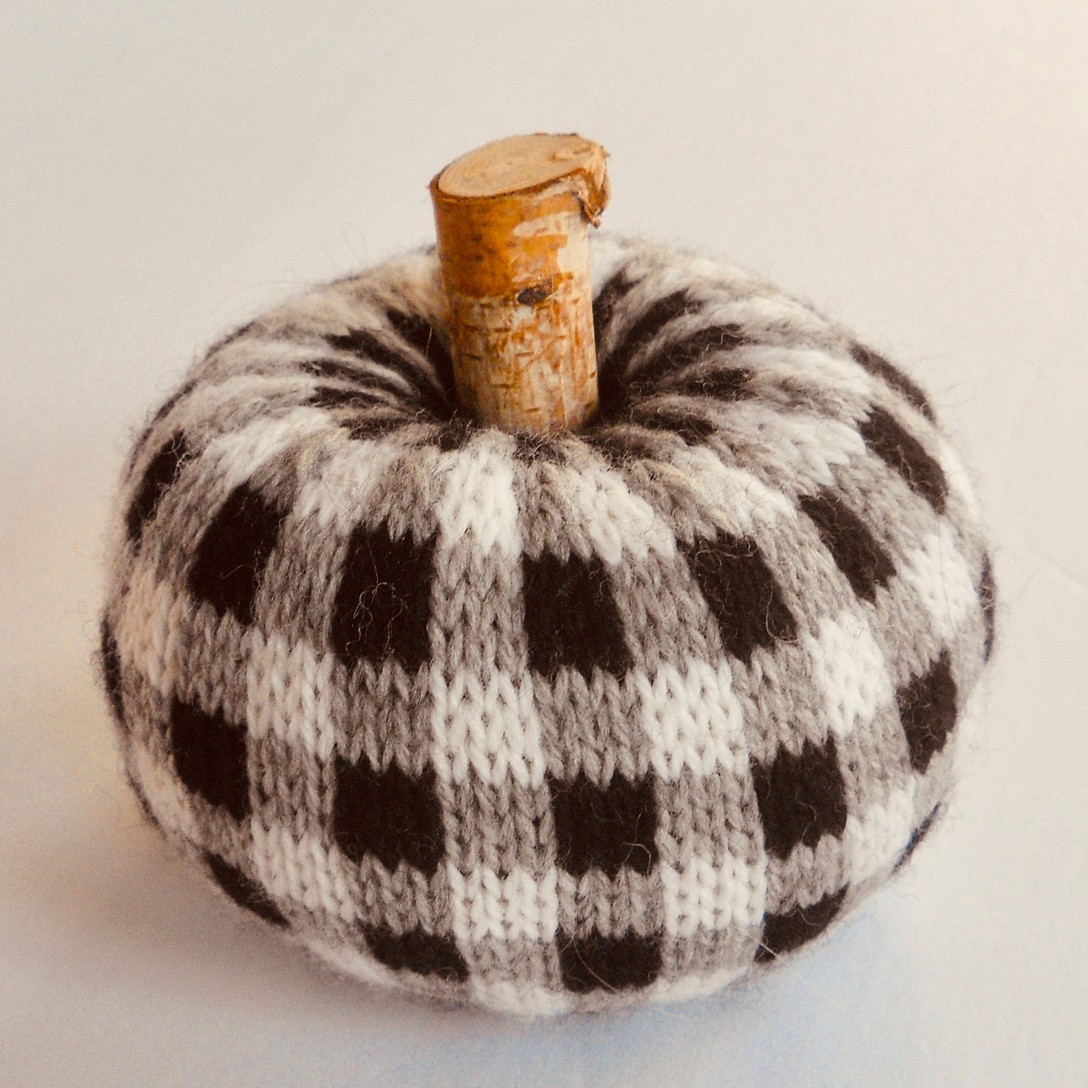 NEW PATTERN-PDF. A Knit Buffalo-plaid Pattern. Knit Pumpkin. - Etsy