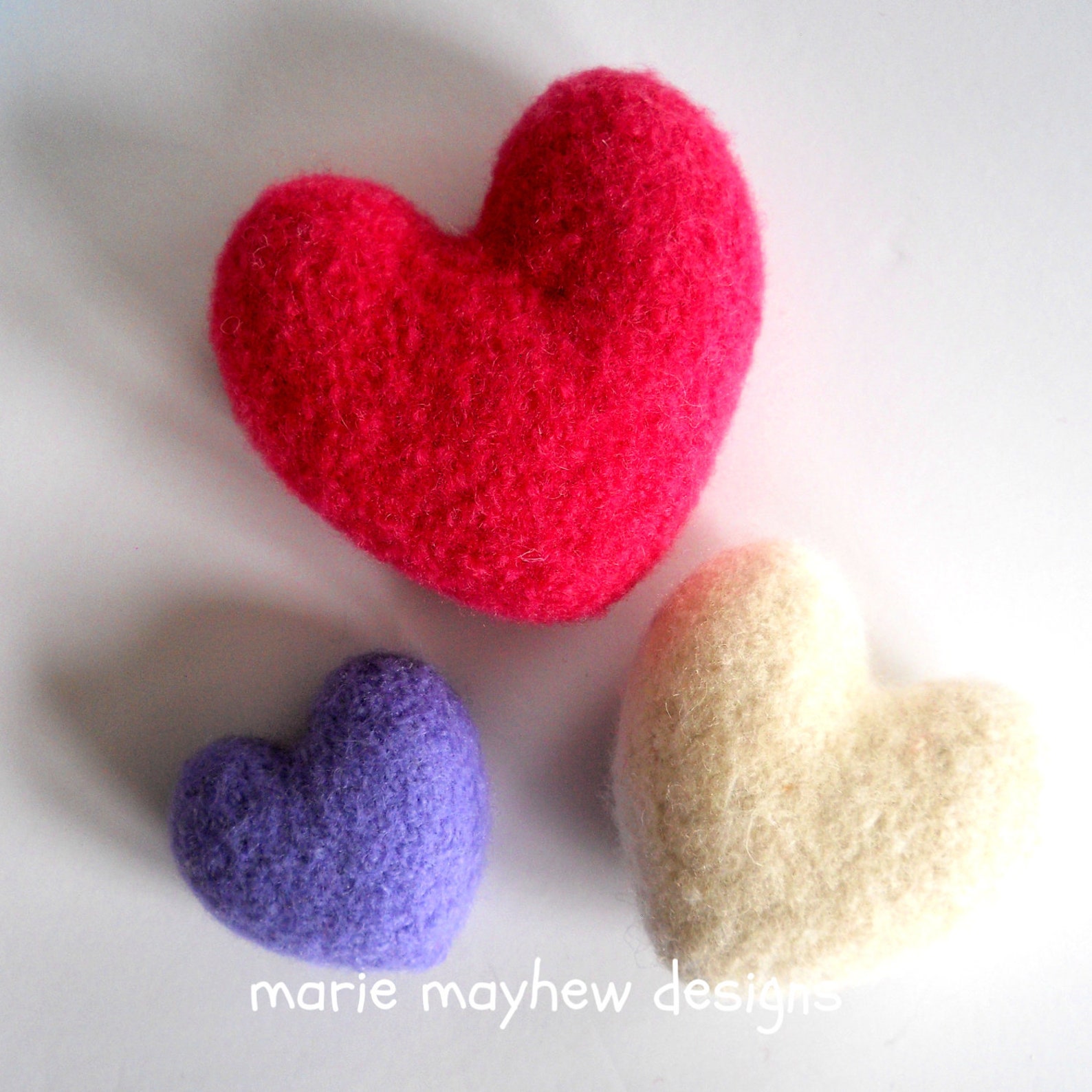 PDF-PATTERN. A Knit & Felt Wool Sweet Hearts Pattern. Great - Etsy