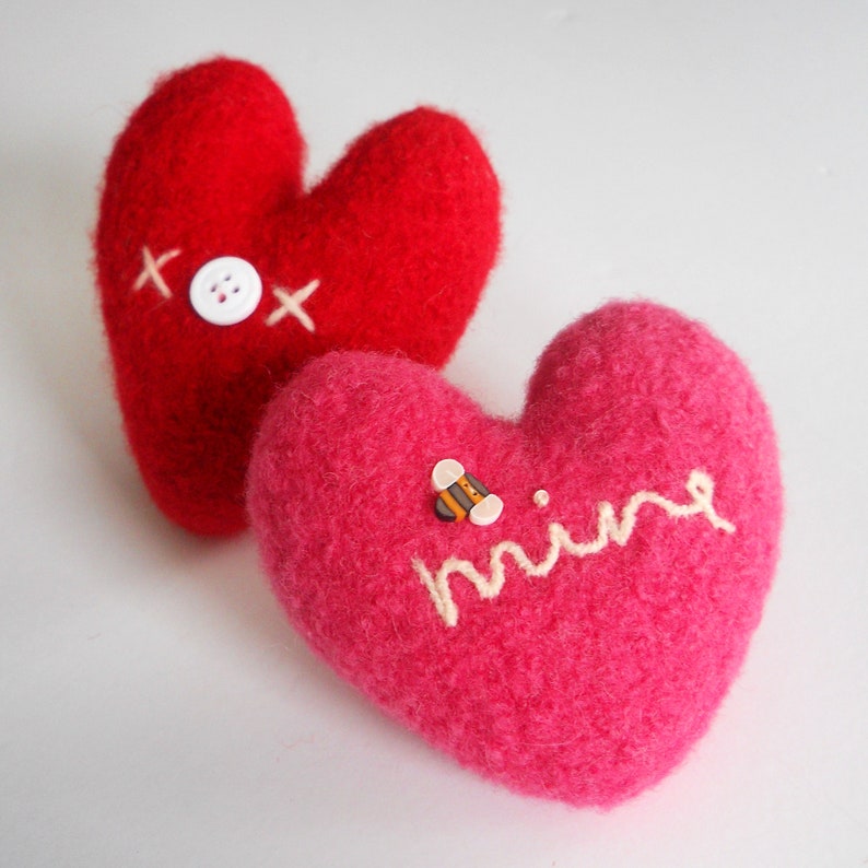 PDF-PATTERN. A Knit & Felt Wool Sweet Hearts Pattern. Great - Etsy
