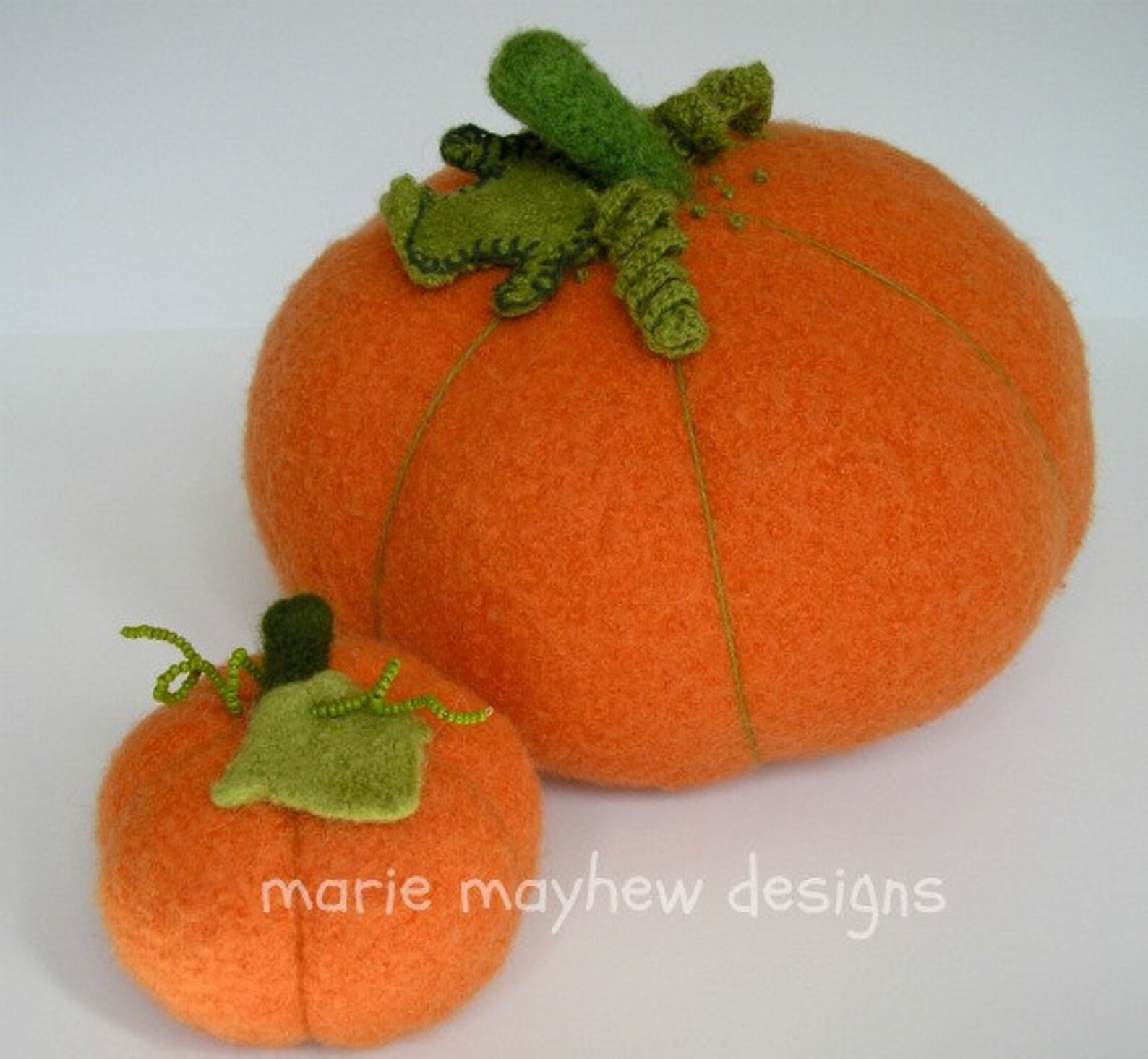 PDF-PATTERN. A Knit & Felt Wool Pumpkin Downloadable PDF | Etsy